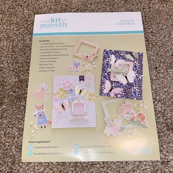 Spellbinders | Office | Spellbinders Card Of The Month Kit A Little ...